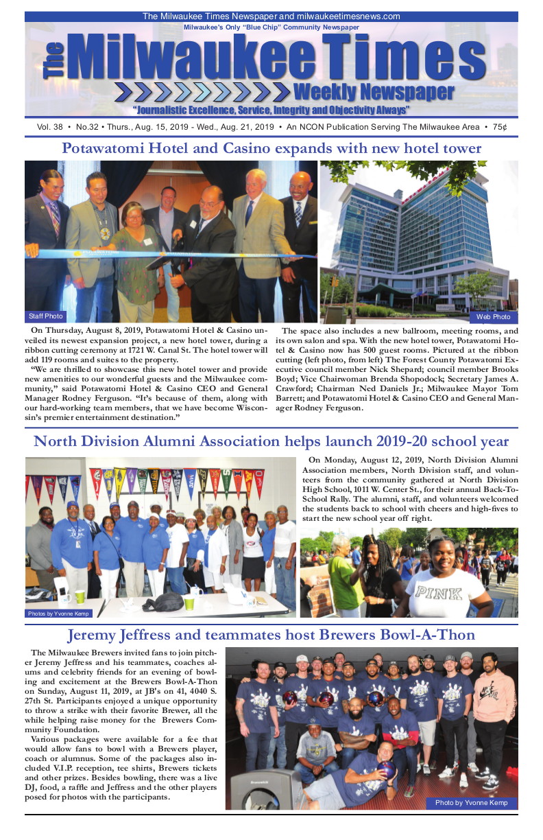 Milwaukee Times Digital Edition Issue August 15, 2019 - Milwaukee Times ...