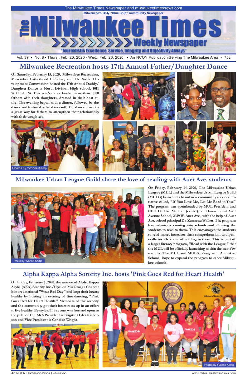 Milwaukee Times Digital Edition Issue February 20, 2020 - Milwaukee ...