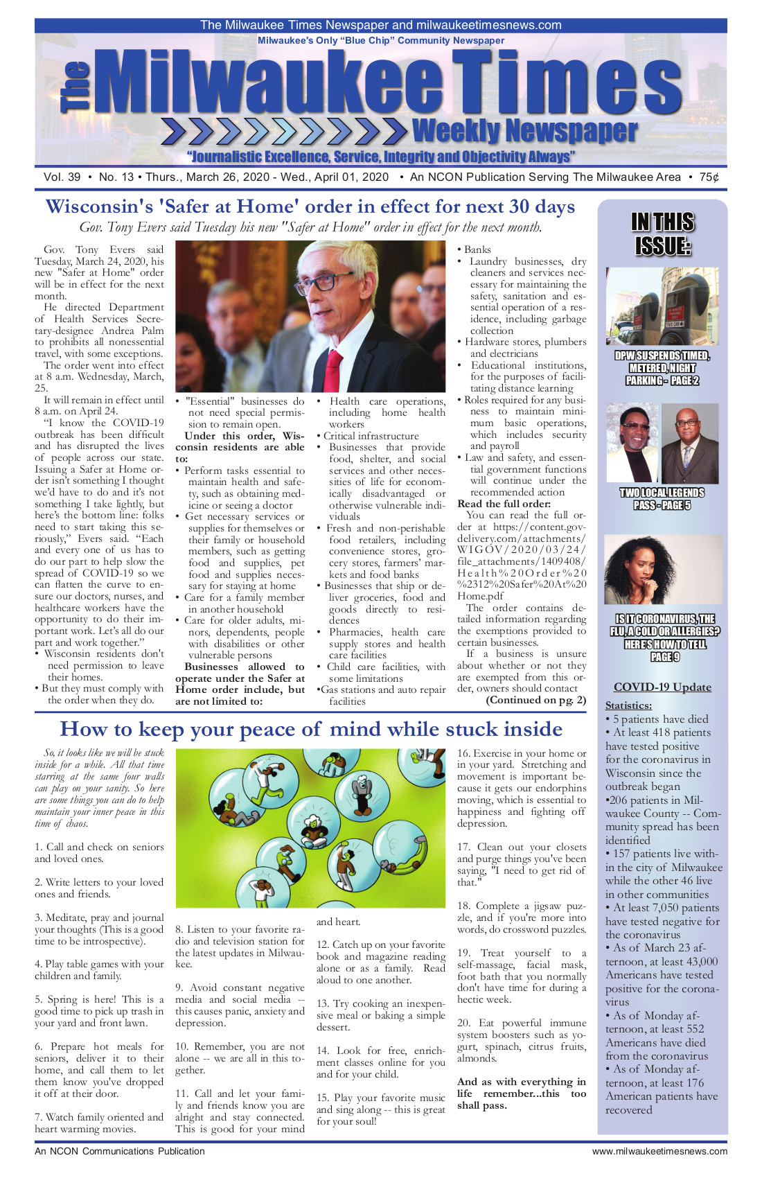 Milwaukee Times Digital Edition Issue March 26, 2020 - Milwaukee Times ...