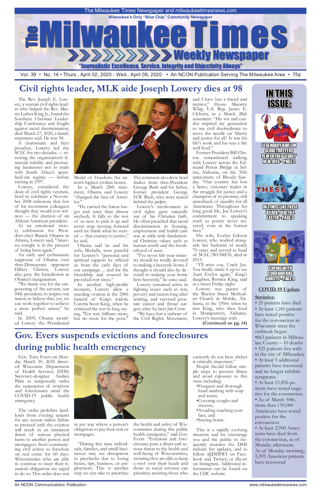 Milwaukee Times Digital Edition Issue April 2, 2020 - Milwaukee Times ...