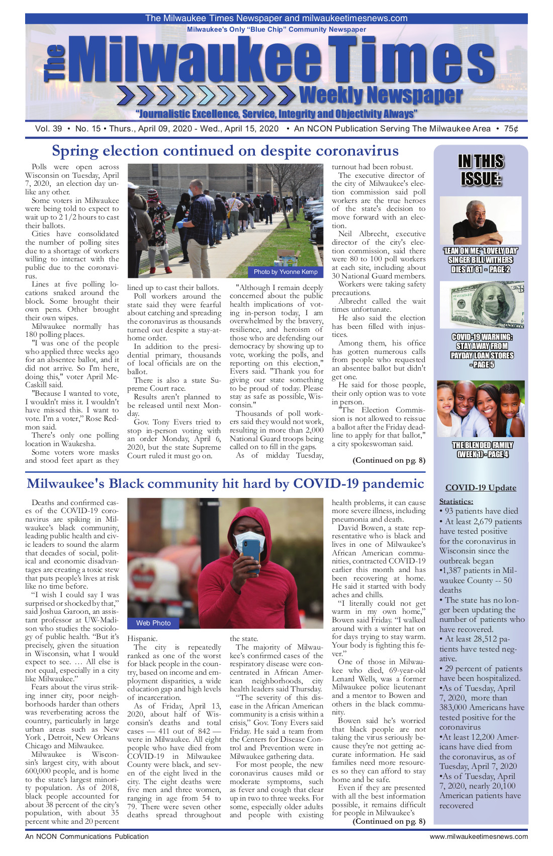 Milwaukee Times Digital Edition Issue April 9, 2020 - Milwaukee Times ...