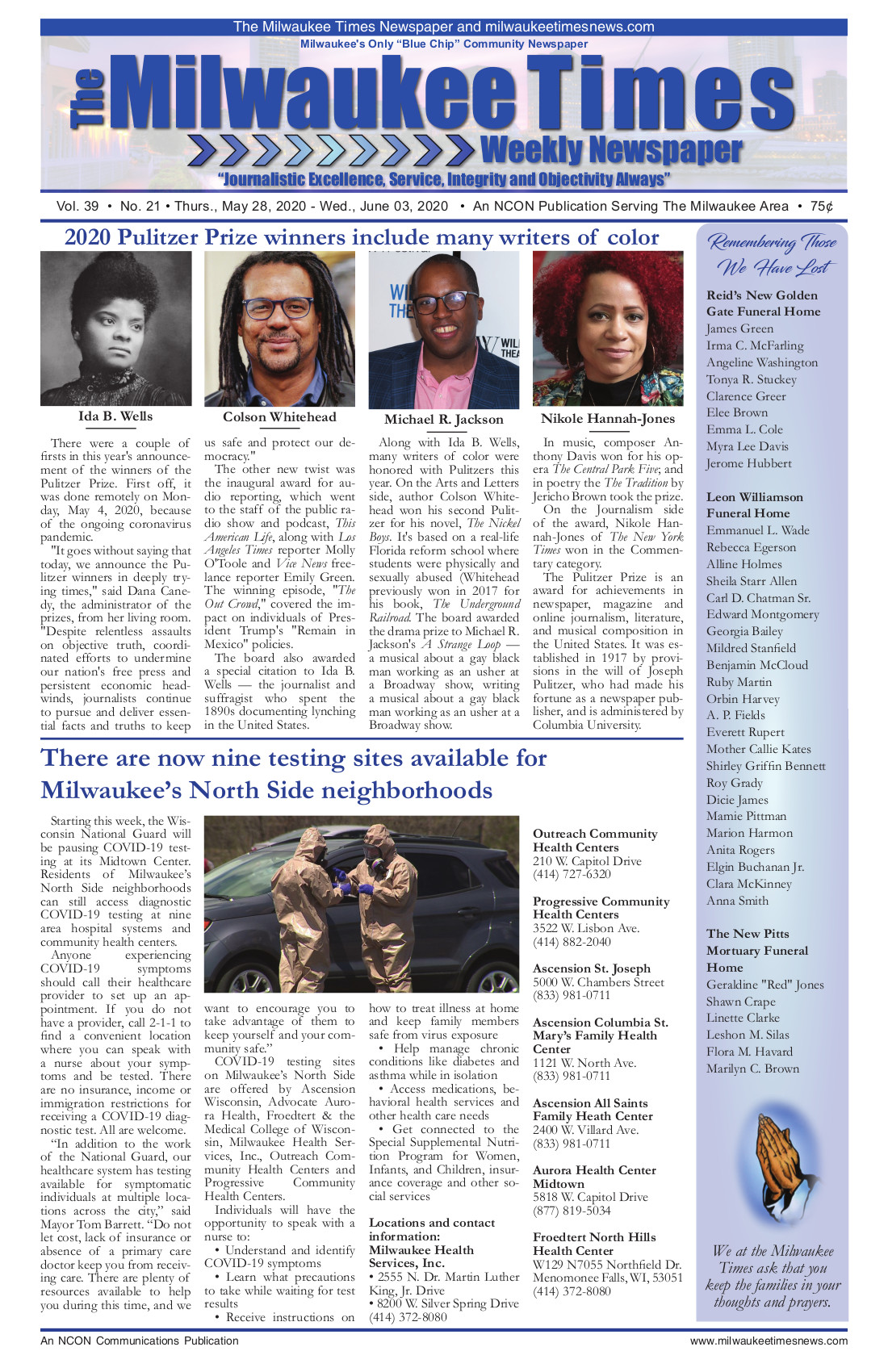 Milwaukee Times Digital Edition Issue May 28, 2020 - Milwaukee Times ...