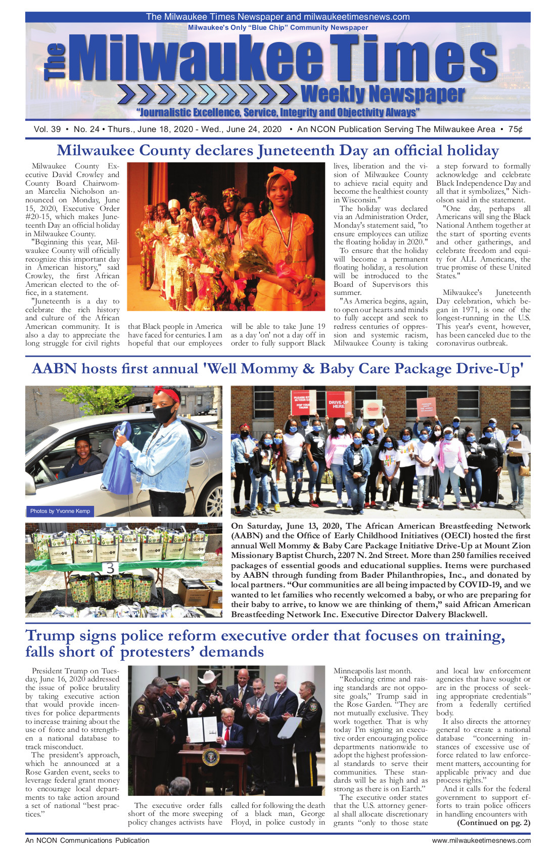Milwaukee Times Digital Edition Issue June 18, 2020 - Milwaukee Times ...