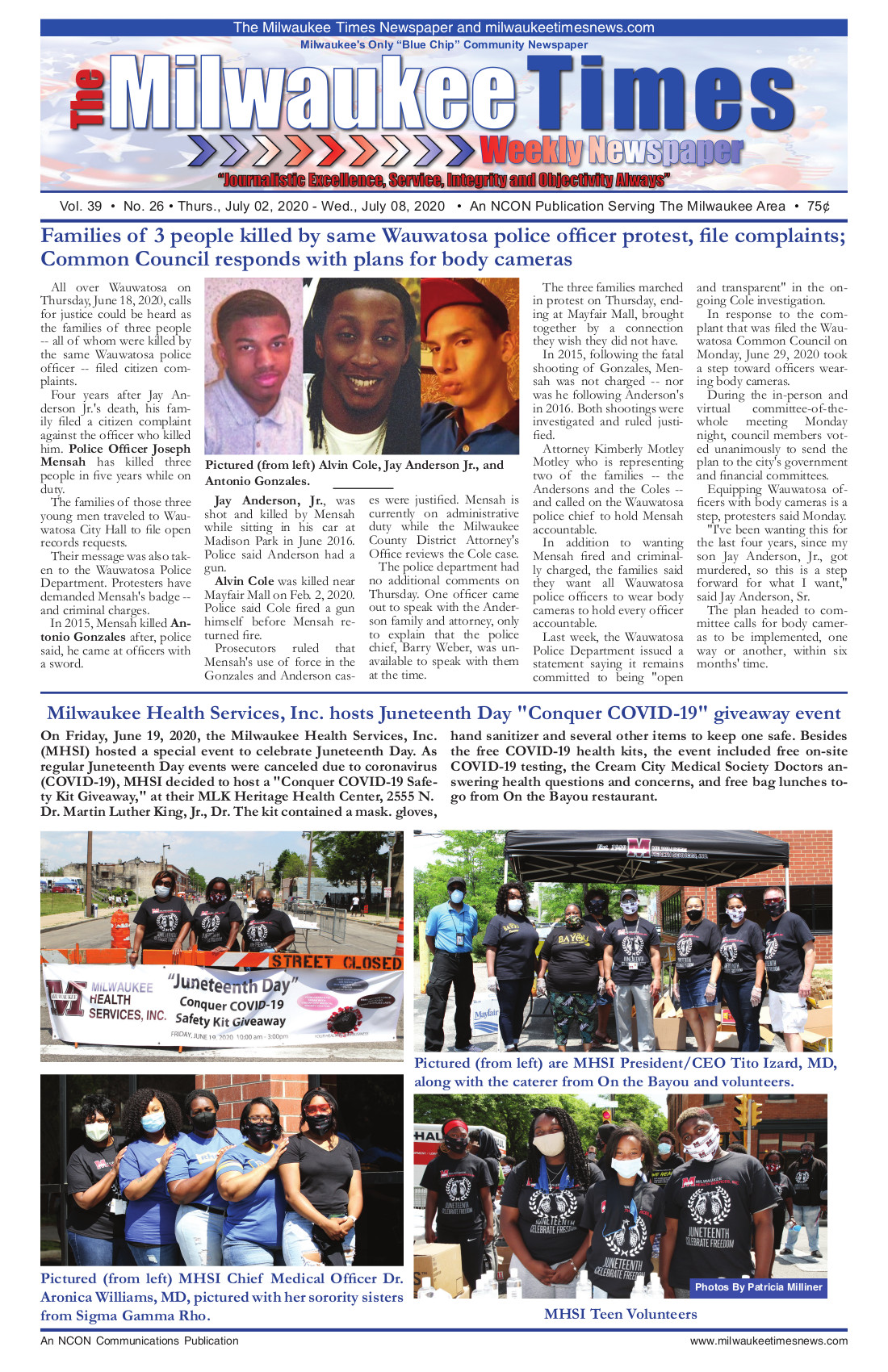 Milwaukee Times Digital Edition Issue July 2, 2020 - Milwaukee Times ...