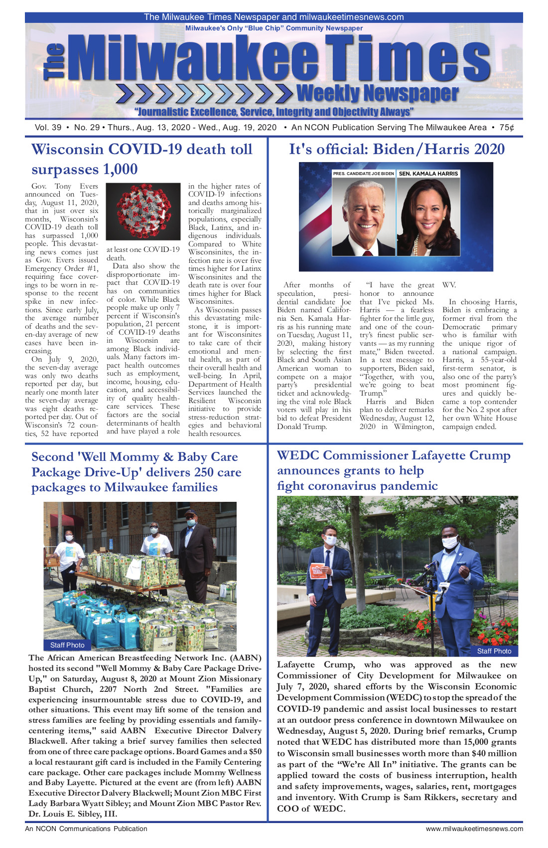 Milwaukee Times Digital Edition Issue August 13, 2020 - Milwaukee Times ...