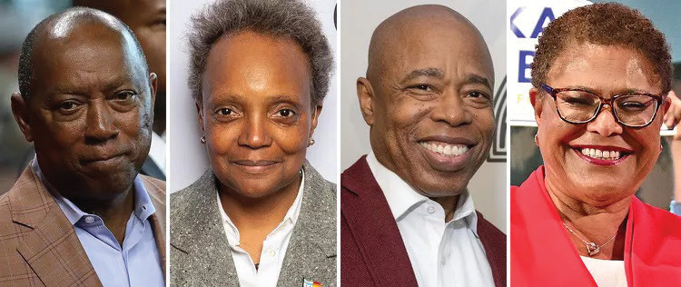 Black mayors will lead four largest cities in America following ...