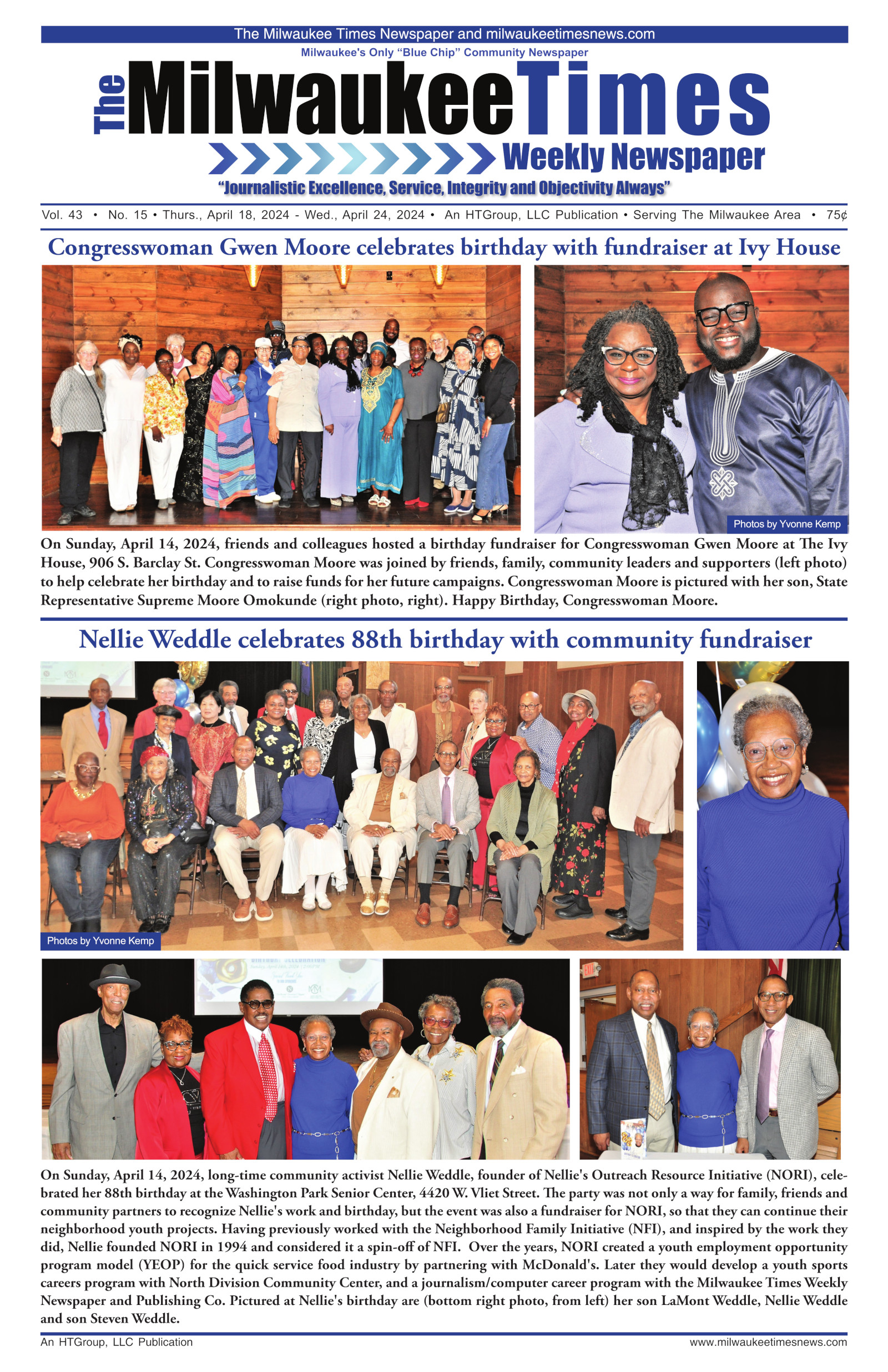 Milwaukee Times Digital Edition Issue April 18, 2024 - Milwaukee Times ...