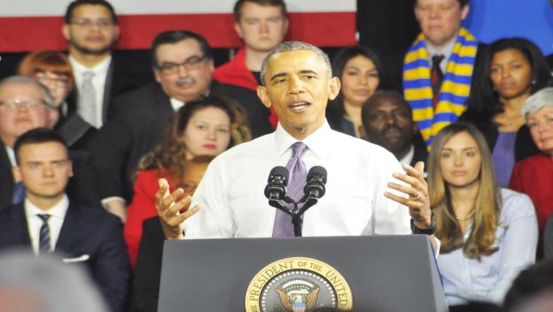 President Barack Obama visits Milwaukee to congratulate the city's ...
